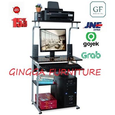 Jual MEJA KOMPUTER KANTOR SUSUN TINGKAT RANGKA BESI MNIMALIS LUNAR HUGA ...