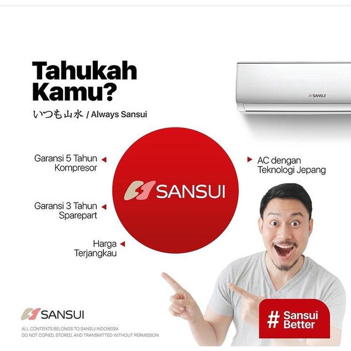 Jual SANSUI JAPAN AC Split 1 PK Standard R32 SA-L09S2 - Jakarta Selatan ...