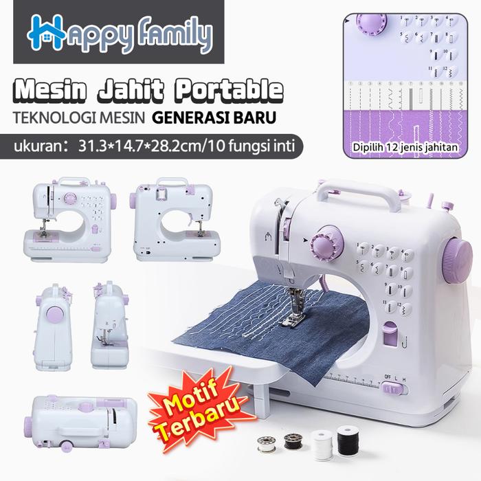 Jual Happy Family Mesin Jahit Mini Portable 505A 12 Jenis Pola Jahitan ...