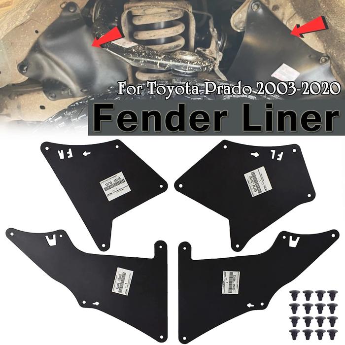 Jual Set of 4 Splash Shield for Toyota 4Runner 2003 - 2020 Fender Liner ...