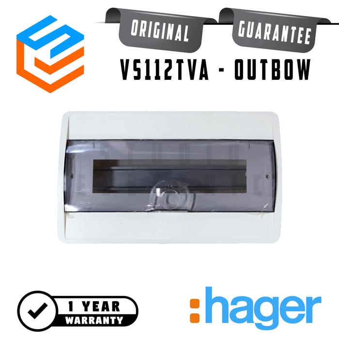 Jual Hager Kotak Box MCB Outbow Tanam VS112TVA Transparant 12 Modul ...