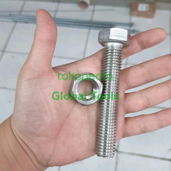 Jual baut mur stainless 3/4 x 3-1/2 THE SS304 HEX BOLT SUS 3/4 M19 ...