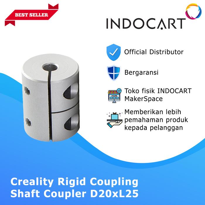 Jual 3D Printer Part Creality Rigid Coupling Shaft Coupler D20xL25 ...