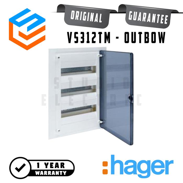 Jual Hager Kotak Box MCB Outbow Tanam VS312TM Transparant 36 Modul ...