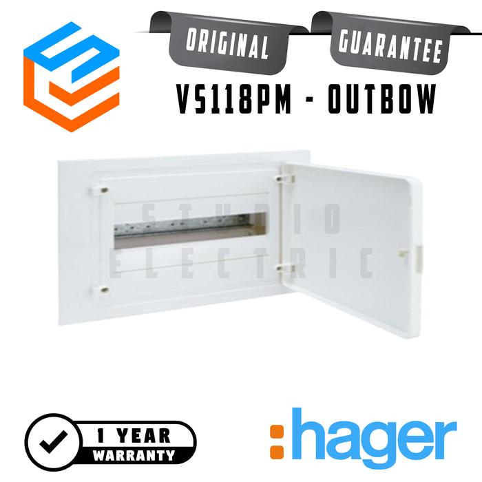 Jual Hager Kotak Box MCB Outbow Tanam VS118PM Plain 18 Modul / Group ...