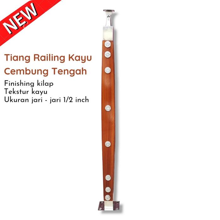 Jual Tiang Railing Tangga Kayu Cembung Tengah Tiang Railing Tangga Jari ...