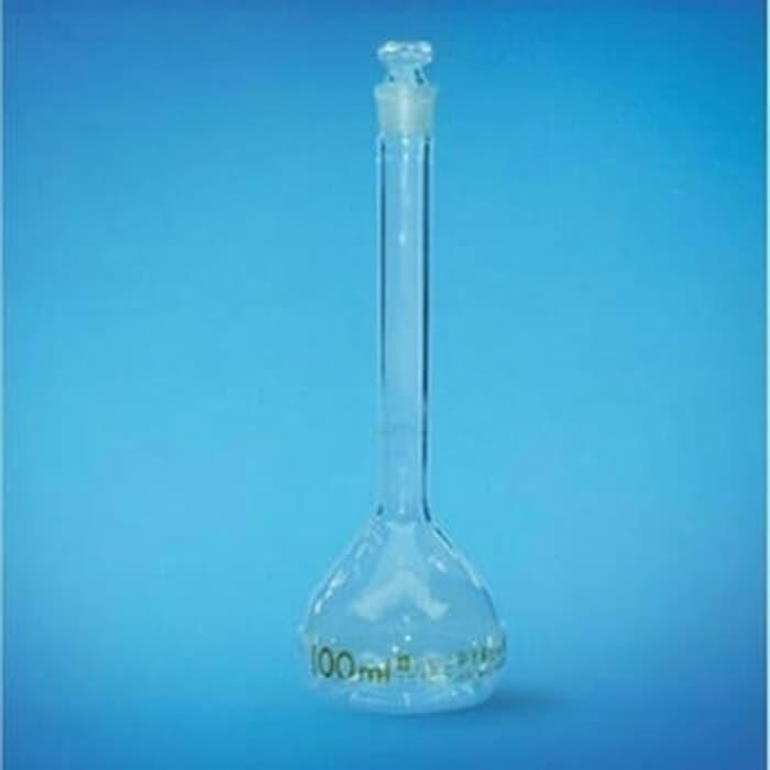 Jual ready stock Volumetric Flask 100 Ml With Ts Glass Stopper Iwaki ...