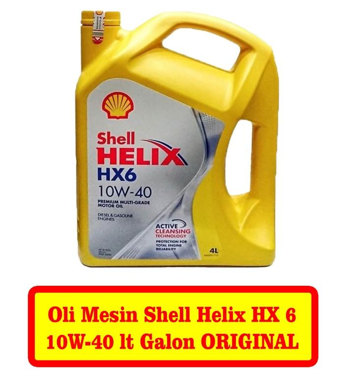 Jual Promo ! Oli Mesin Shell Helix Hx6 10W-40 Lt Galon Original Shell ...