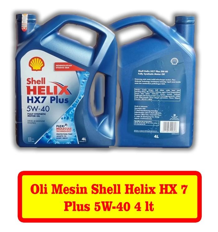 Jual Promo ! Oli Mesin Shell Helix Hx7 Plus 5W-40 4 Lt Shell Original ...
