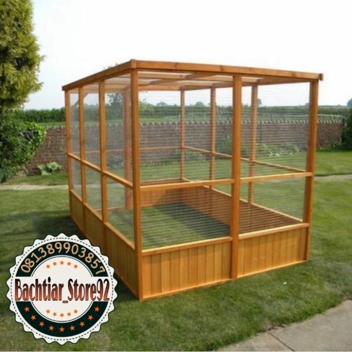 Jual KANDANG KAYU AVIARY HEWAN KELINCI KUCING BURUNG indoor outdoor ...