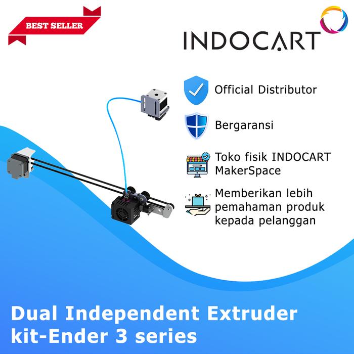 Promo INDOCART Dual Independent Extruder kit-Ender 3 series Cicil 0% 3x ...