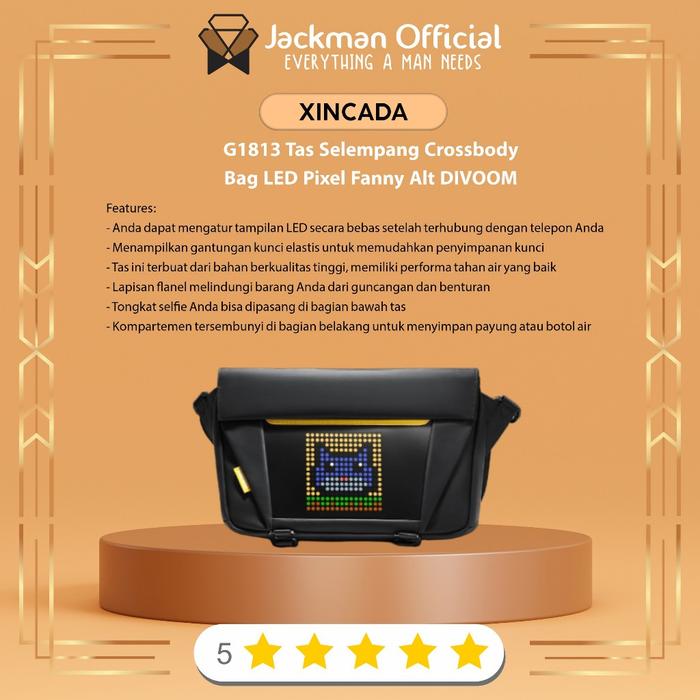 Jual XINCADA G1813 Tas Selempang Crossbody Bag LED Pixel Fanny Alt ...