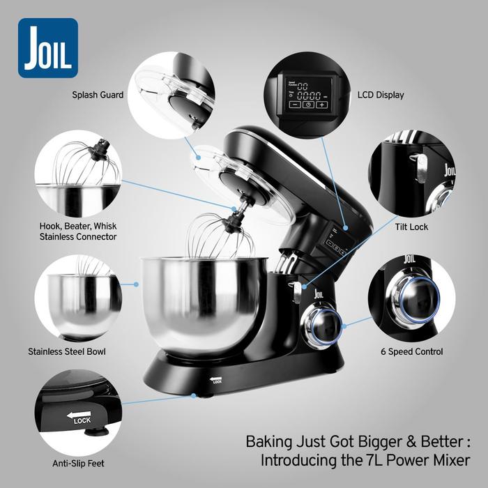 Jual Stand Mixer Duduk Kue, Roti, & Donat 7 Liter Dengan Timer - Joil ...