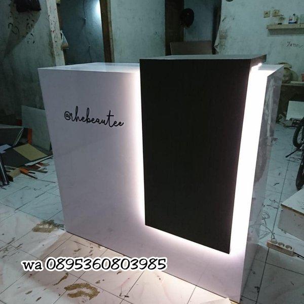 Jual MEJA KASIR HPL MEJA KASIR MINIMALIS MEJA TELLER 30Z3PT23 perkakas ...