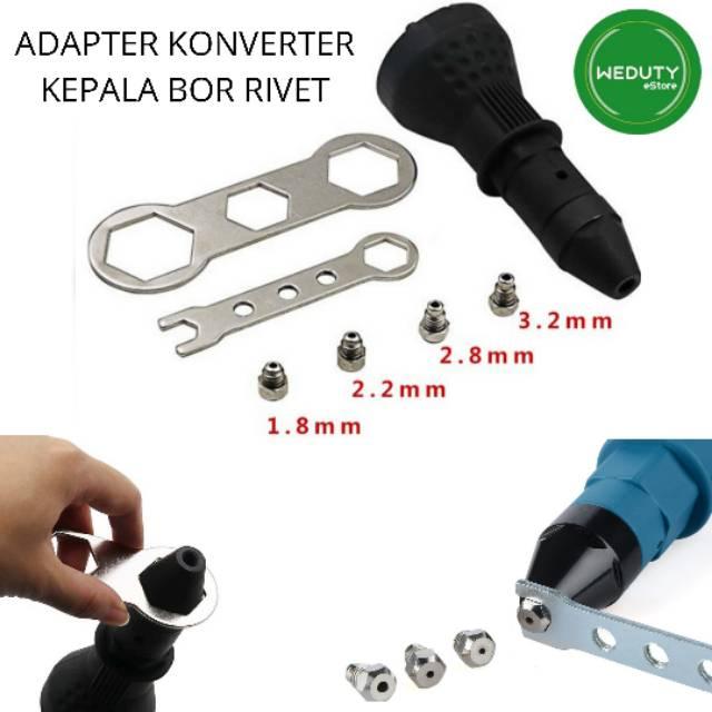 Jual MATA BOR KEPALA ADAPTER RIVET BAUT PAKU PULL RIVET KONVERSION ...