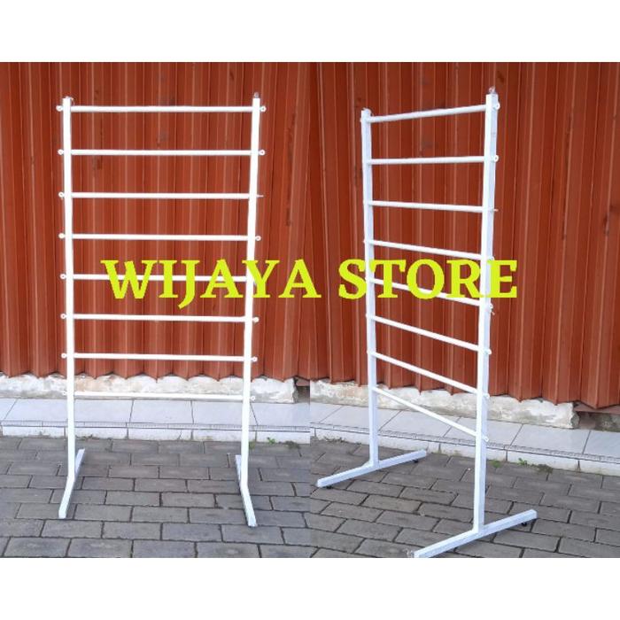 Jual Rak Jilbab Kain Kertas Kado 8 susun PUTIH full besi asli paing ...