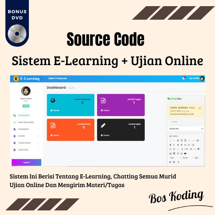Jual Source Code Sistem Informasi E-Learning Ujian Online Berbasis Web - - Kota Bekasi ...