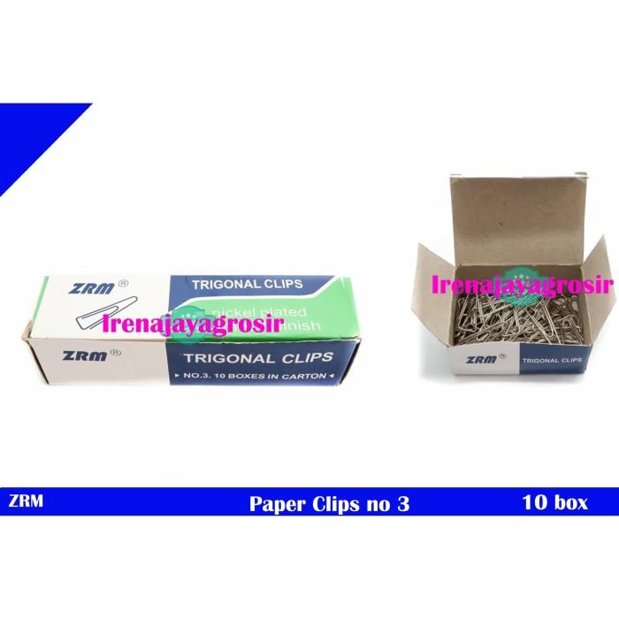 Promo ZRM paper clip / trigonal clip besi / klip kertas 1 pak isi 10 ...