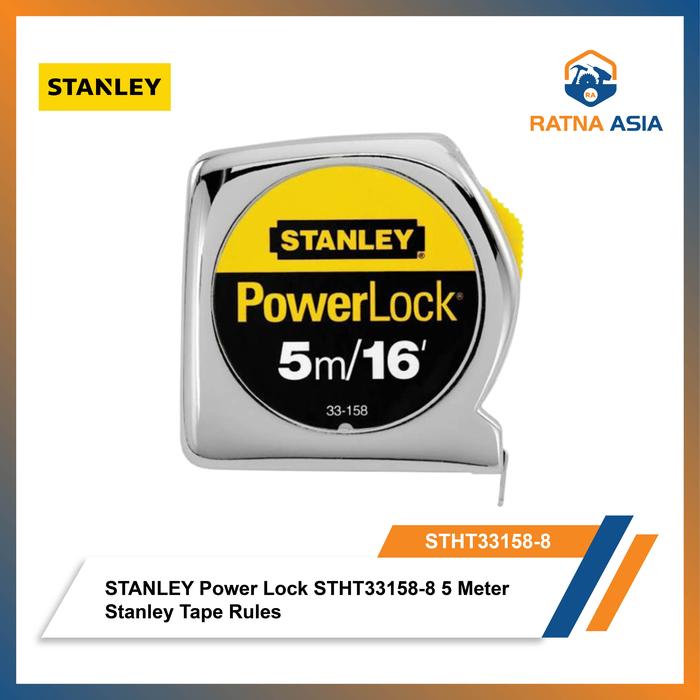 Promo Meteran STANLEY STHT33158-8 POWERLOCK TAPE RULES 5 Meter 19mm ...
