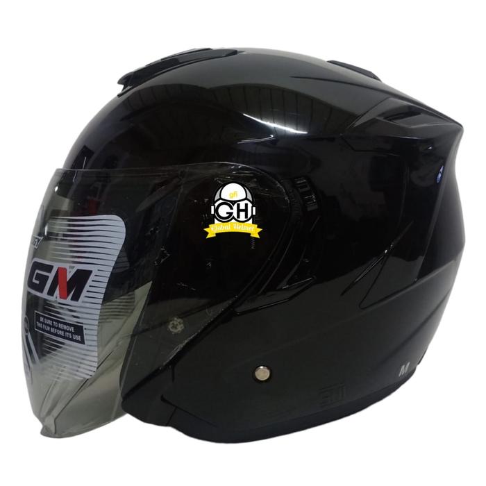 Jual GM FURY WARNA SOLID HELM OPEN FACE TERMURAH - BLACK DOP, XL - Kab ...