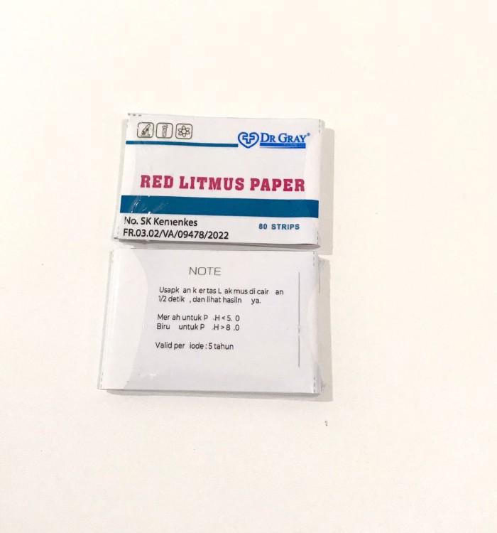 Jual Kertas lakmus ph 0-14 80 strip blue / red litmus paper DR.GRAY ...