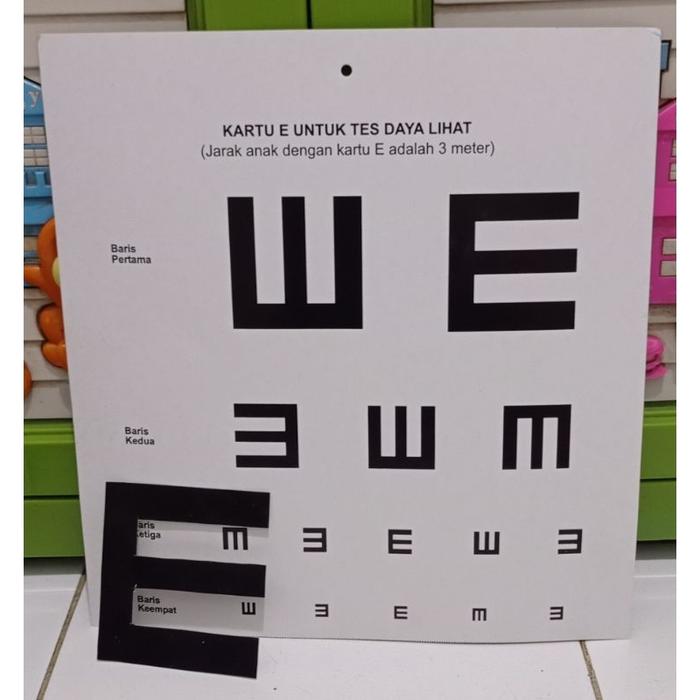Jual Alat Tes Snellen Chart / Kartu E Tes Daya Lihat + Huruf E ...