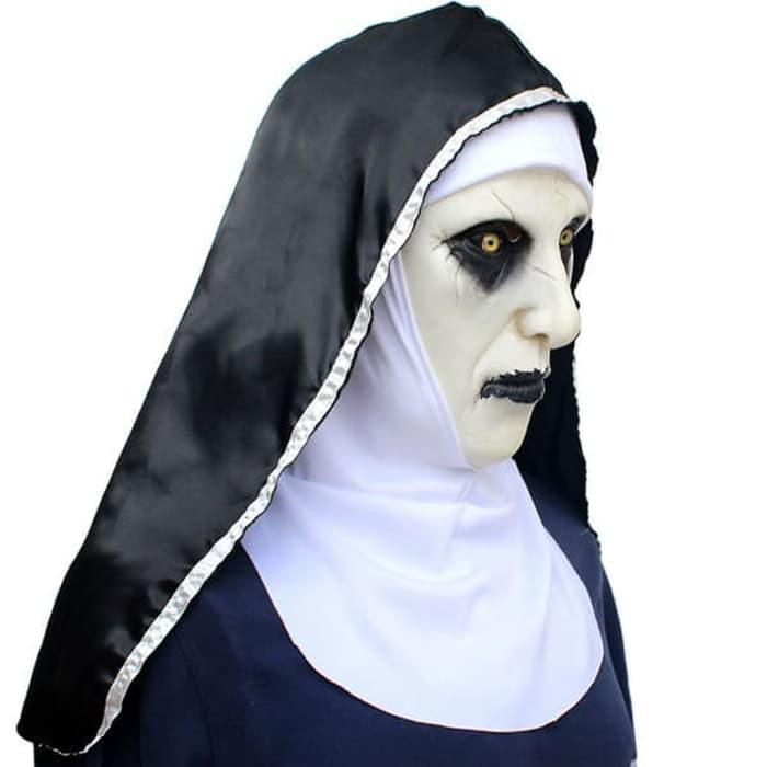Jual Topeng Valak Suster The Nun Original Dengan Penutup Kepala Latex ...