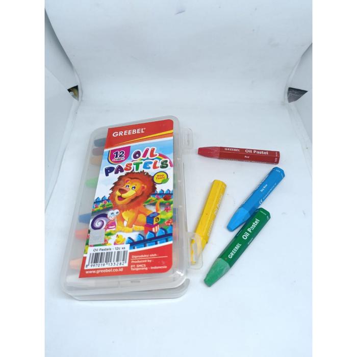 Jual KRAYON 12 WARNA CRAYON OIL PASTEL KECIL MEREK GREEBLE 12C XS 1 PAK ...