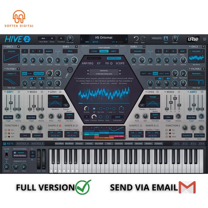 Jual u-he Hive 2 v2 VST Plugin 3 synth engine characters - windows ...