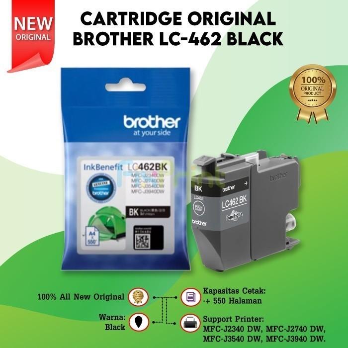 Jual Cartridge Ink LC462 LC-462 Bro MFC J3540DW Original Black Color ...