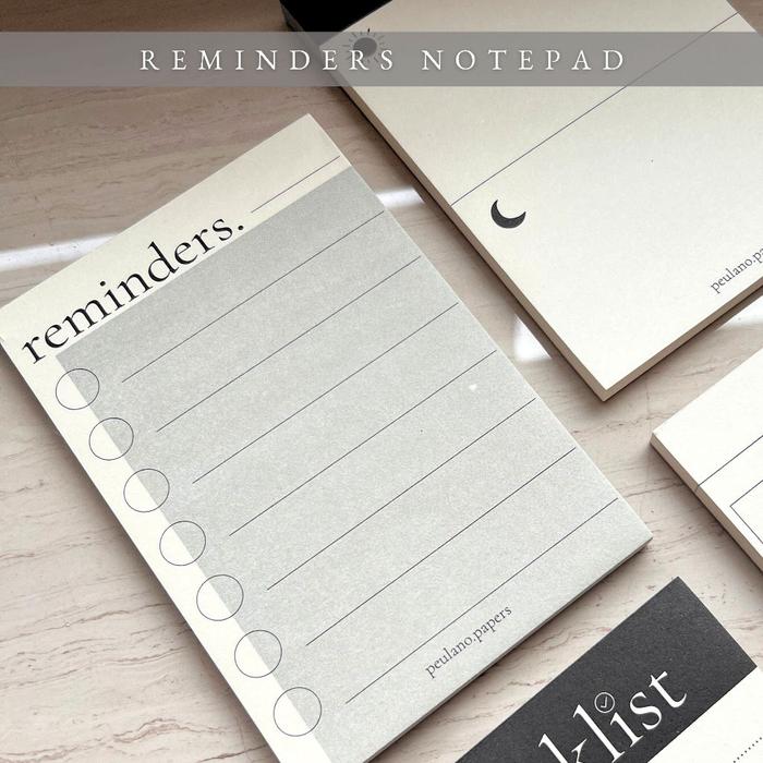 Promo Reminders Notepad Memo Memopad Planner by peulanopapers - Jakarta ...