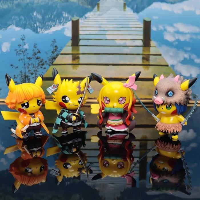 Jual 1pc ACTION FURE POKEMON X DEMON SLAYER / PIKACHU TANJIRO / ZENITSU ...