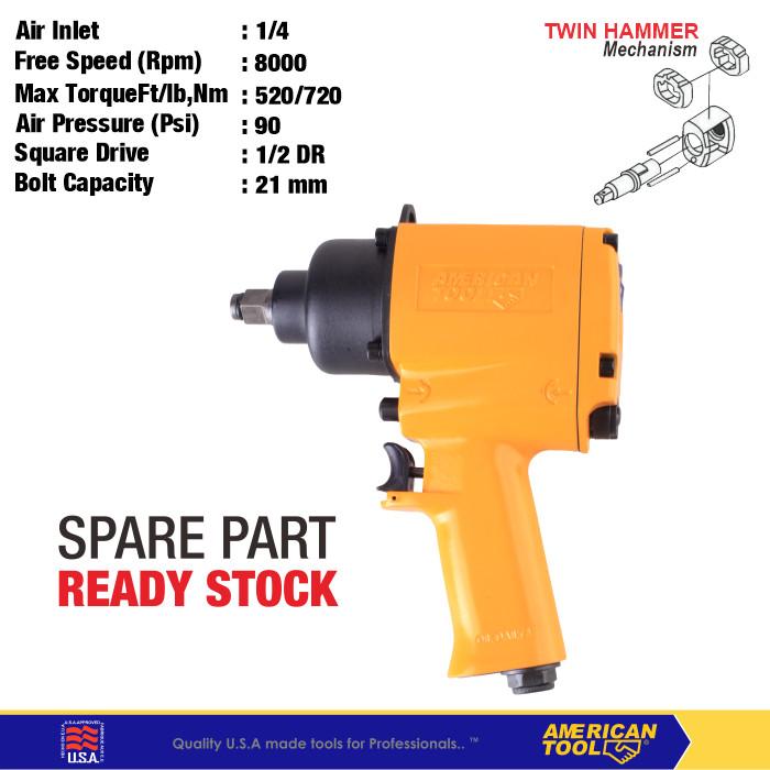 Jual Air Impact Wrench 1/2"DR Twin Hammer American Tool 8959238 ...