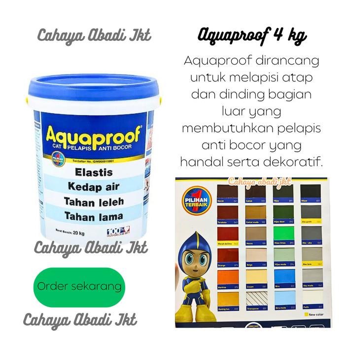 Jual Aquaproof Cat Pelapis Anti Bocor 4KG Kedap Air Tahan Lama ...