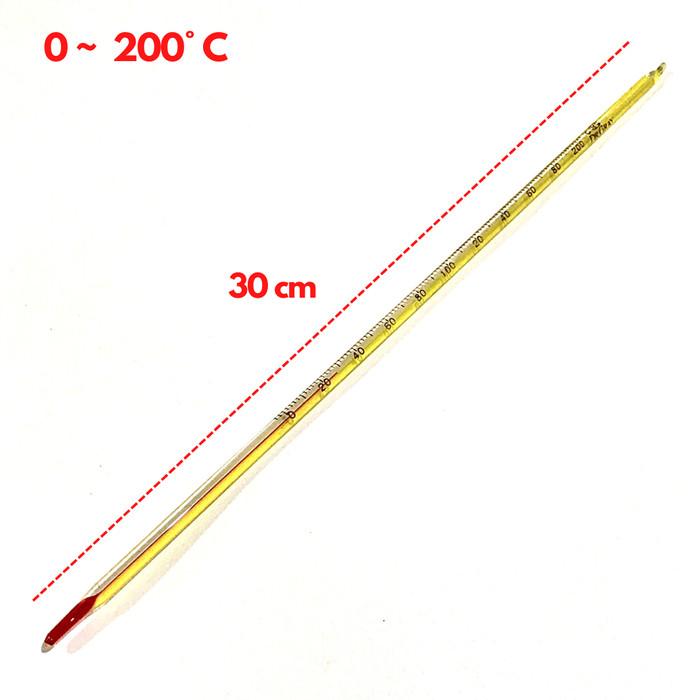 Jual Thermometer Batang Lab Kimia Alat Praktikum Pengukur Suhu - 0-200c ...