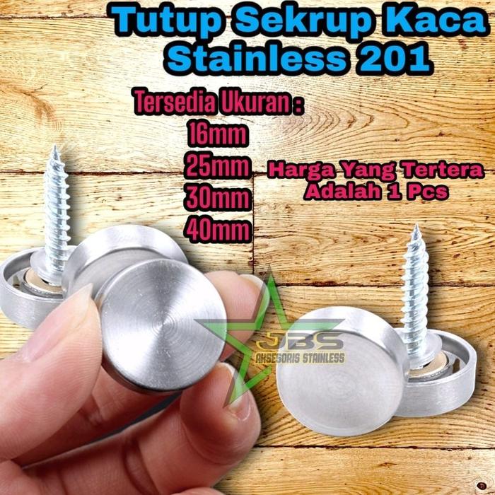 Jual SK-16MM DOP TUTUP SEKRUP KACA CERMIN - DOP SCREW 16MM STAINLESS SS ...