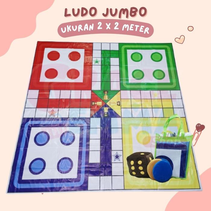 Jual LUDO JUMBO PERMAIAN EDUKASI ANAK 2 X 2 METER FREE DADU DAN PIN LUDO - Jakarta Barat ...