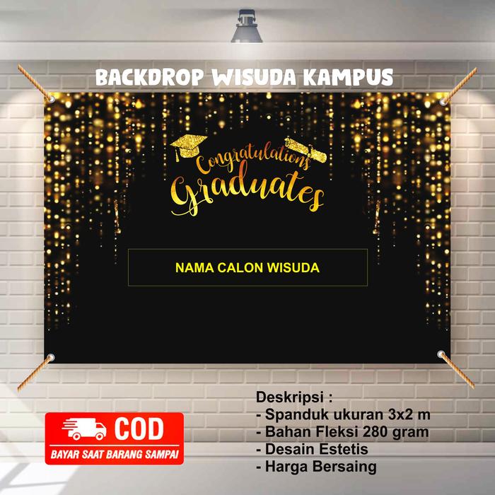 Jual Backdrop Banner Happy Graduation-wisuda-congratulations Graduation ...