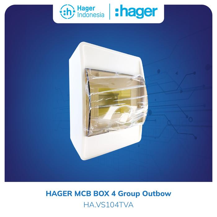 Promo Hager Box MCB 4 Group Outbow Transparant - VS104TVA - Jakarta ...