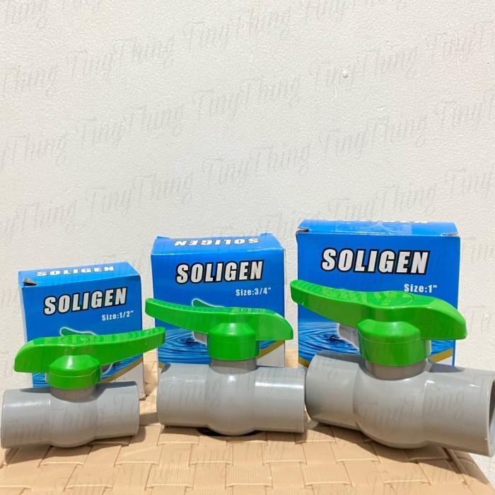 Jual Ball Valve Soligen Stop Kran 1/2" 3/4" 1" / Stop Keran Air 0,5 ...
