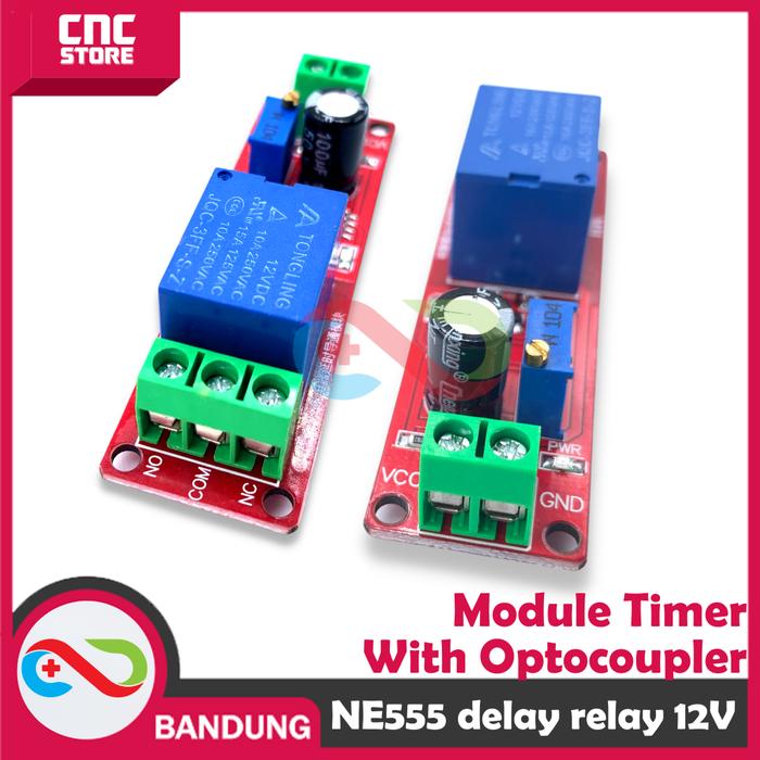 Jual NE555 DELAY RELAY 12V MODULE TIMER WITH OPTOCOUPLER RELAY DELAY ...
