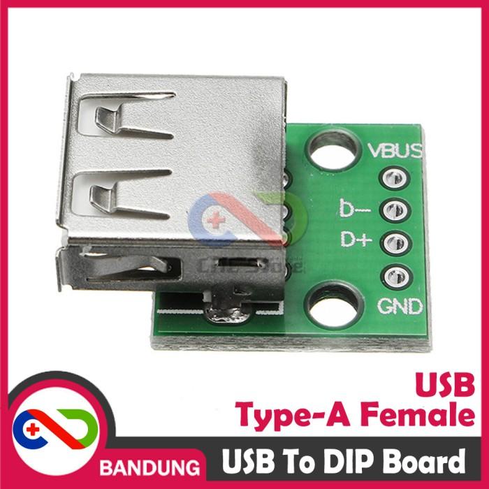 Jual [CNC] USB TYPE A FEMALE TO DIP ADAPTER CONVERTER 2.54MM PCB BOARD ...