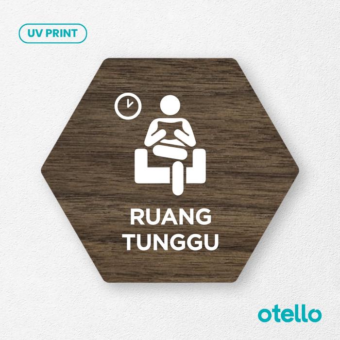 Jual Signage Ruang Tunggu Sign Board Kayu Wooden Papan Label Waiting ...