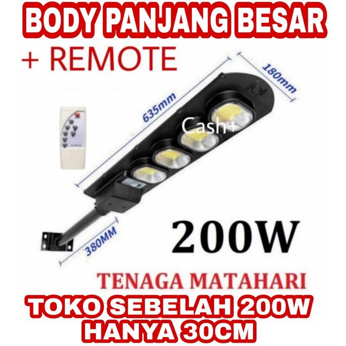 Jual Lampu Jalan 200w Solar Cell Lampu Pju 200 watt Solar Panel Remote ...
