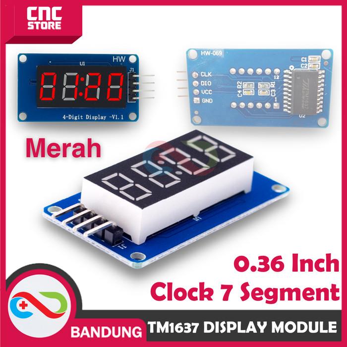 Jual [CNC] TM1637 DISPLAY MODULE FOR ARDUINO 7 SEGMENT 0.36INCH CLOCK RED - Kota Bandung - MyCNC ...