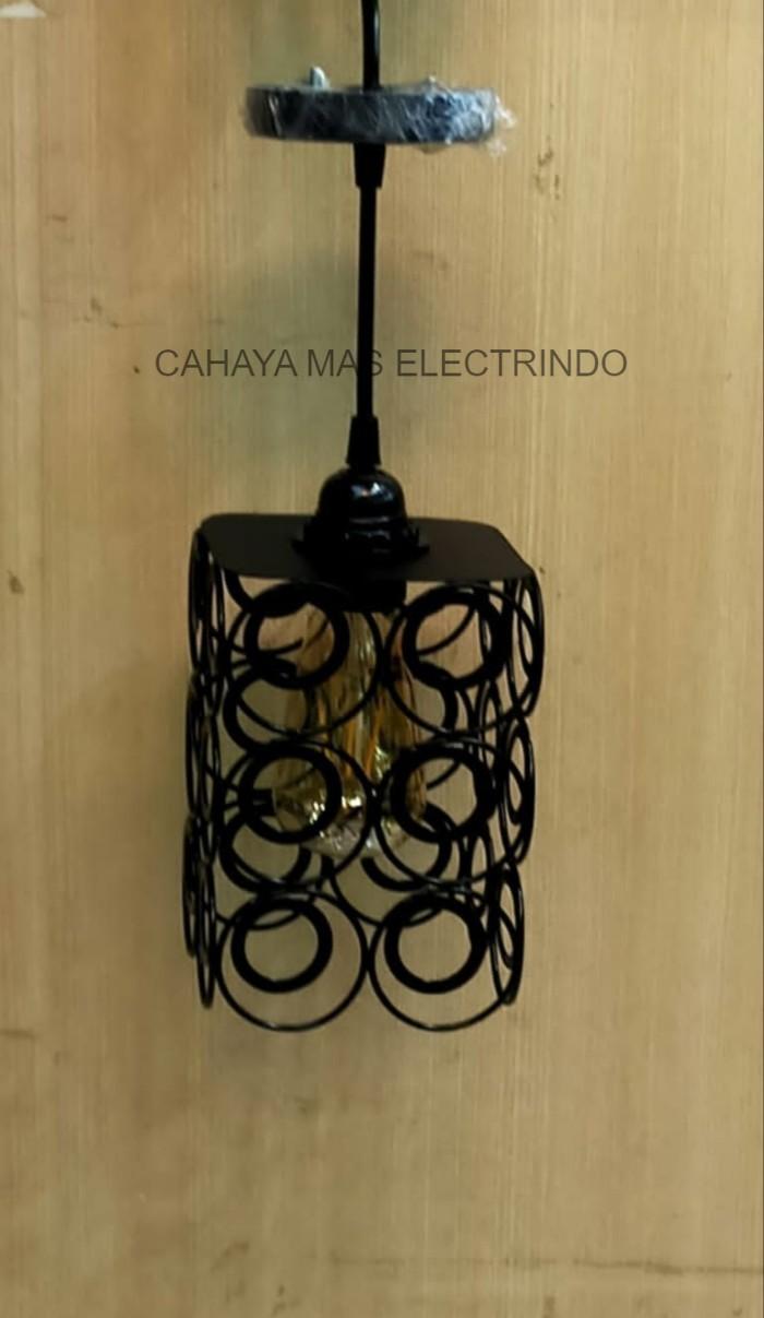 Jual Kap Lampu Gantung Besi Minimalis Vintage Retro Cafe E27 model SM ...