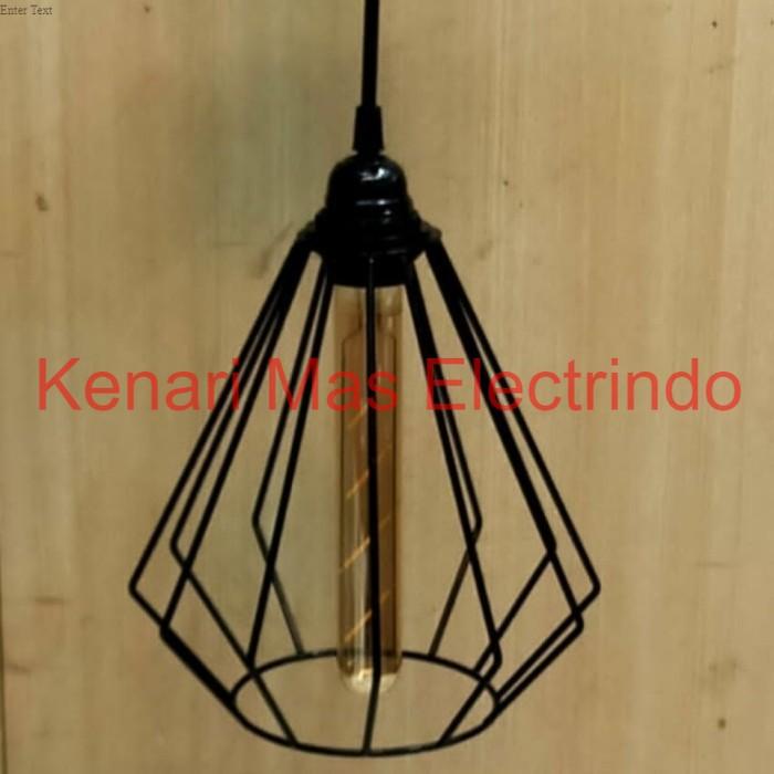 Jual Kap Lampu Gantung Besi Minimalis Vintage Retro Cafe E27 model SM ...