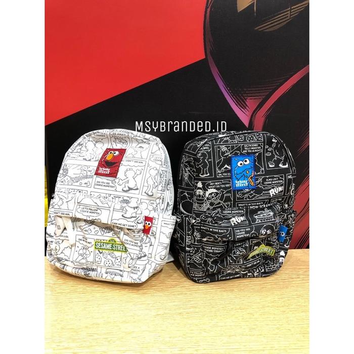 Jual SESAME STREET SMALL CARTOON BACKPACK TAS RANSEL MINISO ELMO COOKIE ...