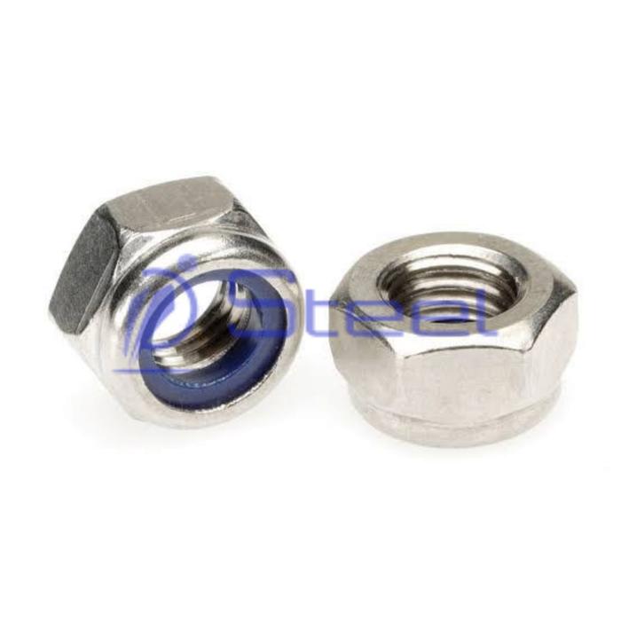 Jual Mur Lock Nylon Galvanis Besi M10 x 1.25 | Lock Nut Kunci 14 ...