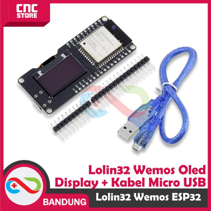 Jual LOLIN32 WEMOS ESP32 WITH OLED DISPLAY IOT BLUETOOTH WIFI + MICRO ...